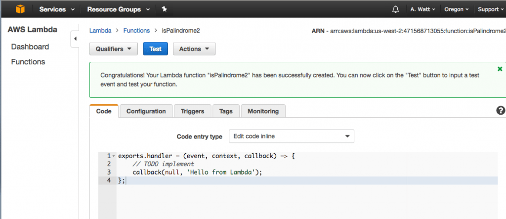 How To Run Your First AWS Lambda function in the cloud - DataMounts